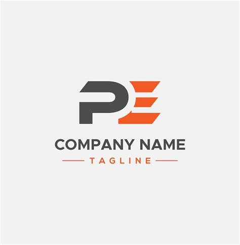 Premium Vector Pe Letter Logo With Template Design
