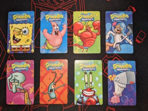 Dave And Busters Spongebob Arcade Game 8 Card Set Without Gary Barcoded