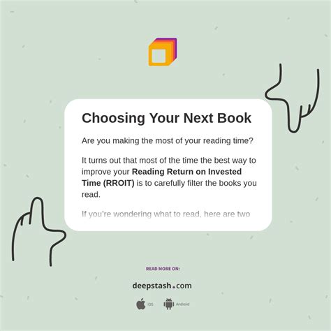 Choosing Your Next Book Deepstash