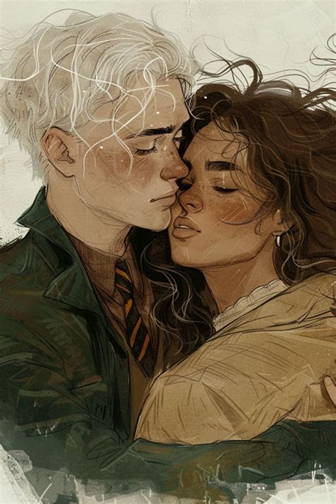 Hermione Granger And Draco Malfoy Dramione Драмиона In 2024 Dramione Dramione Fan Art