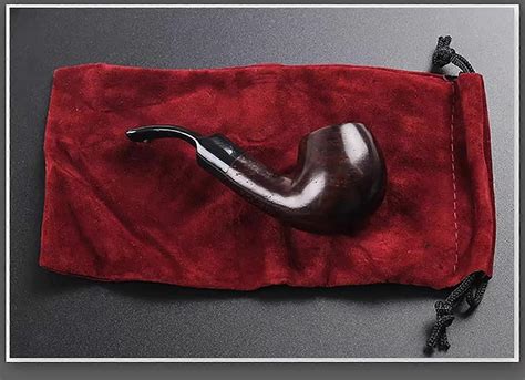 Mini Palm Pipe Small Tobacco Pipe Handmade Retro Style Bent Ebony