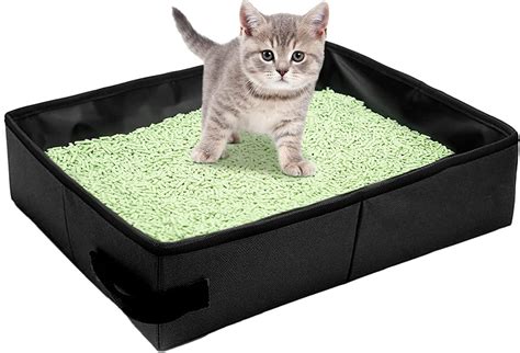Cat Travel Litter Boxportable Litter Box For Cats Collapsible Cat