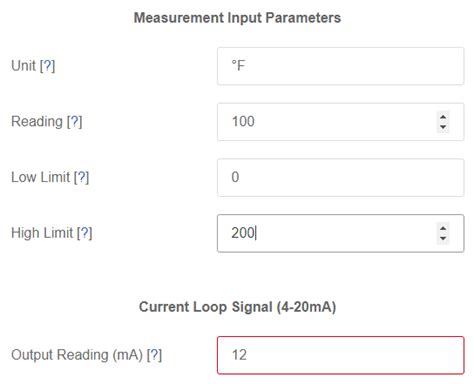 Temperature Transmitter 4 20ma Current Output Calculator