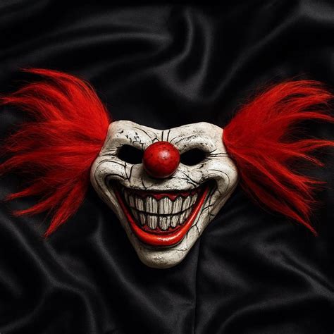 Sweet Tooth Clown Mask Horror Cosplay Face Mask With Red Hair