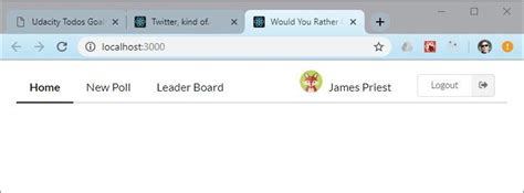 React Nd Project 2 Would You Rather Project Notes By James Priest