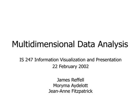 PPT Multidimensional Data Analysis PowerPoint Presentation Free Download ID