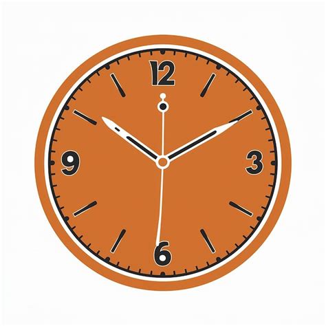Premium Vector Flat Design Vector Clock On White Background