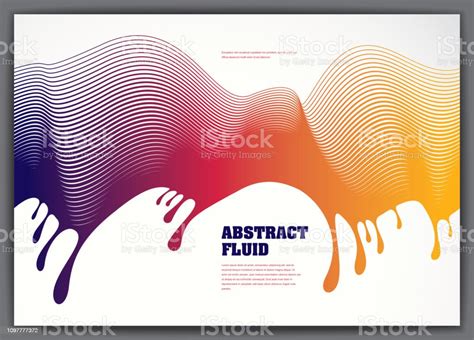 Vector Fluid Flow Wavy Abstract Background 3d Colorful Gradient Motion Art Lined Texture Dynamic