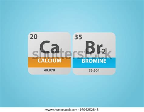 Calcium Bromide Cabr2 Molecule Simple Molecular Stock Vector Royalty
