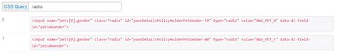 Html Automating Selection Of Radio Buttons In Web Form Filling
