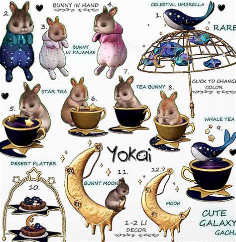 Second Life Marketplace 1 Yokai Cute Galaxy Celestial Umbrella Rare