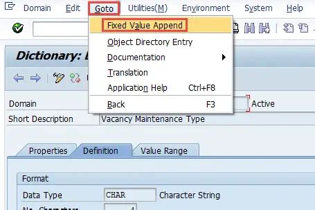Change Standard Domain Fixed Values SAP SAP Integration Hub