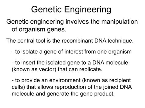 Lecture Notes Genetic Engineering