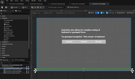 Using The Common Bound Action Bar In Unreal Engine Unreal Engine 5 4