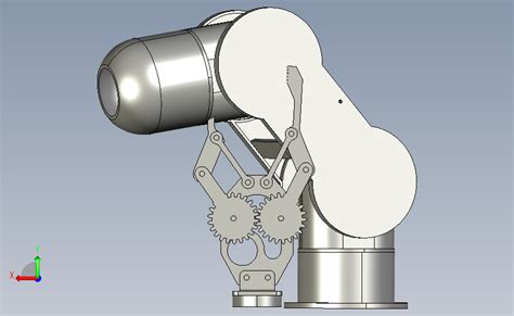 单轴机械臂step模型图纸下载 懒石网
