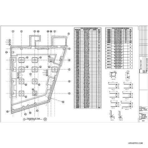 Reinforcing Placement Layout Details And Rebar Schedule Footings Piers Walls And Slab