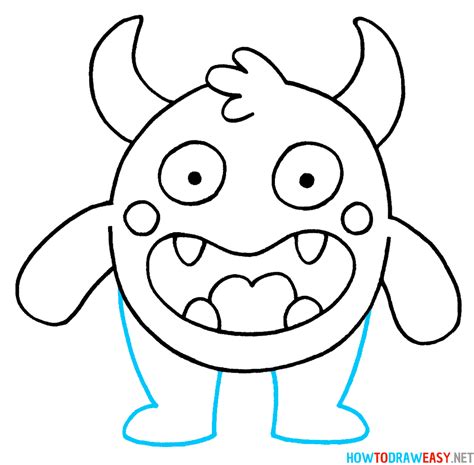How To Draw A Monster How To Draw Easy
