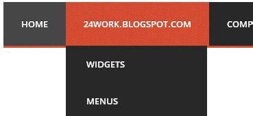 Drop Down Menu Widget In Blogger Horizontal Menus CSS CSS Blogspot Tutorial
