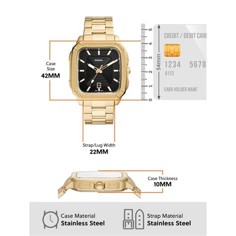 Buy Fossil Inscription Gold Watch Fs5932 Online