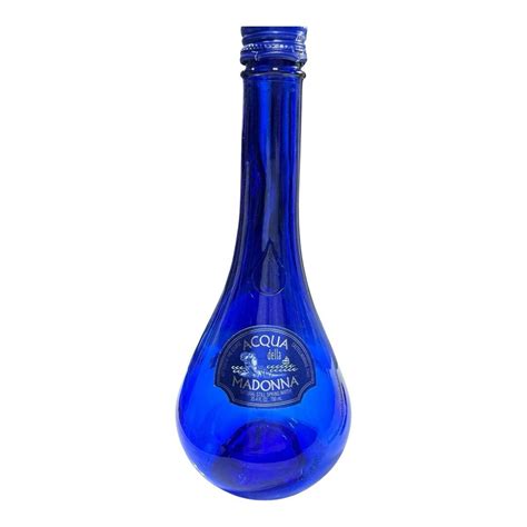 Vintage Acqua Della Madonna Cobalt Blue Glass Bottle 11 Italy Mineral