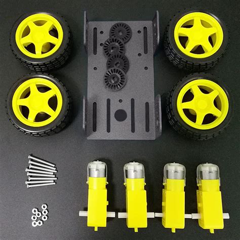 4wd robot smart car chassis kit c101 with speed encoder tt motor metal