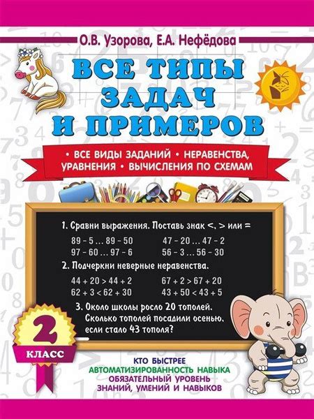 Все типы задач и примеров 2 класс Все виды заданий Неравенства уравнения Вычисления по