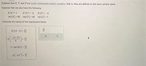Solved Suppose That Xy And Z Are Jointly Distributed