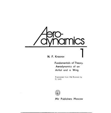 Aerodynamics Fundamentals Of Theory Aerodynamics Of An Airfoil And