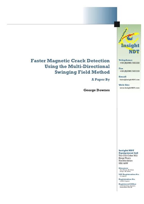 Pdf Faster Magnetic Crack Detection Using The Multi · Pdf Filemagnetic Particle Inspection