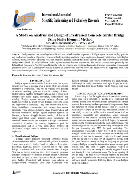 Analysis And Design Fem Pdf Beam Structure Bridge