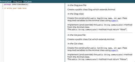 Solved Animaljava Dogjava Catjava 1 Package Solved Animaljava Dogjava Catjava 1 Package