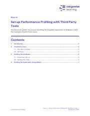 How To Set Up Performance Profiling With Third Party Tools Course Hero