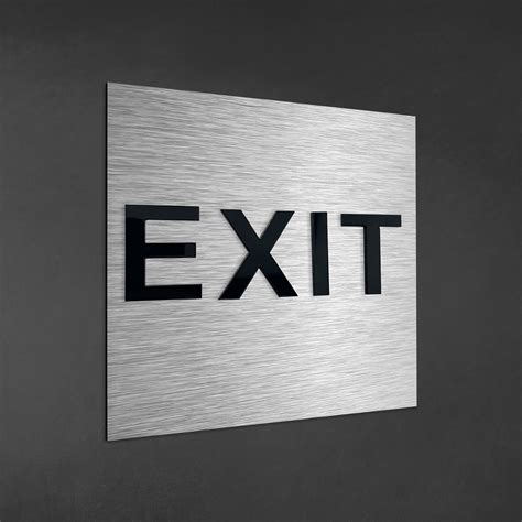 Exit Only Sign Hotel Signs Emergency Signage Modern Etsy