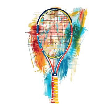 Illustration Colorée De Raquette De Tennis Png Tennis Raquette Raquette De Tennis Image Png