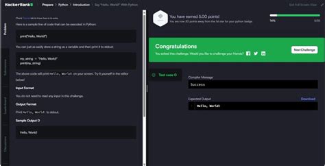 Yogesh S On Linkedin Hackerrank Hackerrank Pythoncodingchallenge