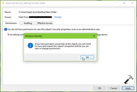 Fix Unable To Display Current Owner In Windows 1087