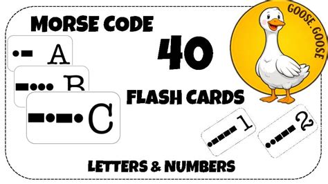 Morse Code Flash Cards By Goosegoose Tpt