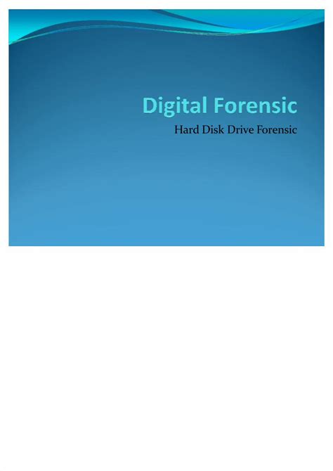 PDF Hard Disk Drive Forensic DOKUMEN TIPS