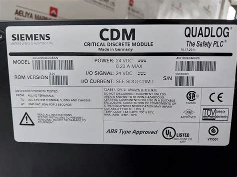 Siemens Qlcdm024dcban Critical Discrete Module Aeliya Marine