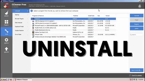 What Happens If You Use Ccleaner To Uninstall Ccleaner Youtube