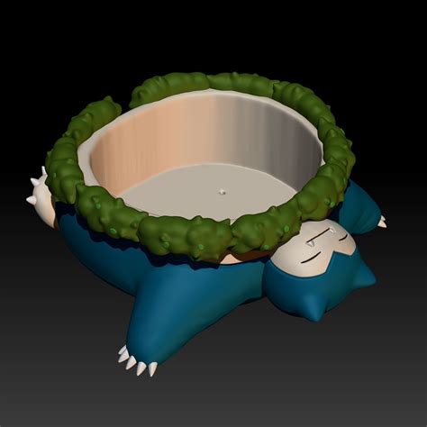 🐉 Pokemon Gigantamax Snorlax Planter・ Stl File For 3d Printing・cults