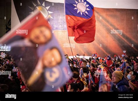 The Flag Of The Republic Of China Was Seen During The Rally In Banqiao