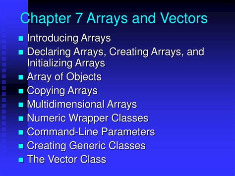 Ppt Chapter 7 Arrays And Vectors Powerpoint Presentation Free