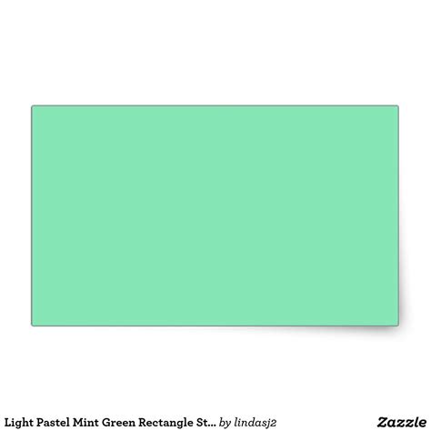 Light Pastel Mint Green Rectangle Sticker Zazzle Mint Green Pastel