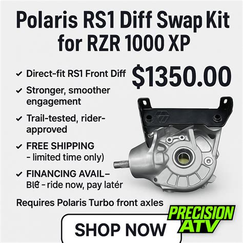 Polaris Rs1 Diff Swap Kit For The Polaris Rzr 1000 Xp And Xp4