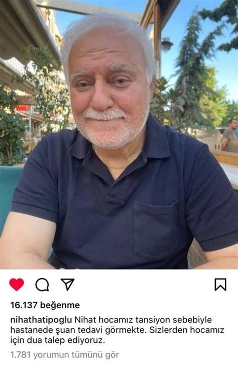 Son Dakika Prof Dr Nihat Hatipoğlu Hastaneye Kaldırıldı Yaşam Haberleri
