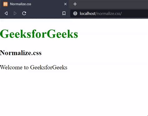 Normalizecss Geeksforgeeks