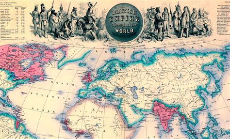 Mapa Del Imperio Británico En Todo El Mundo 1850 Aprox Viejos Mapas
