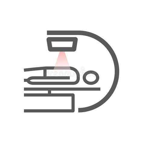 Body Ct Cat Scan Line Icon Radiotherapy Sign Vector Symbol For Web
