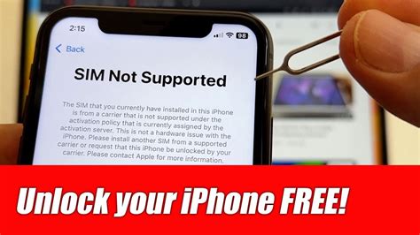 Sim Not Supported How To Unlock Iphone To Any Carrier 100 Free Youtube